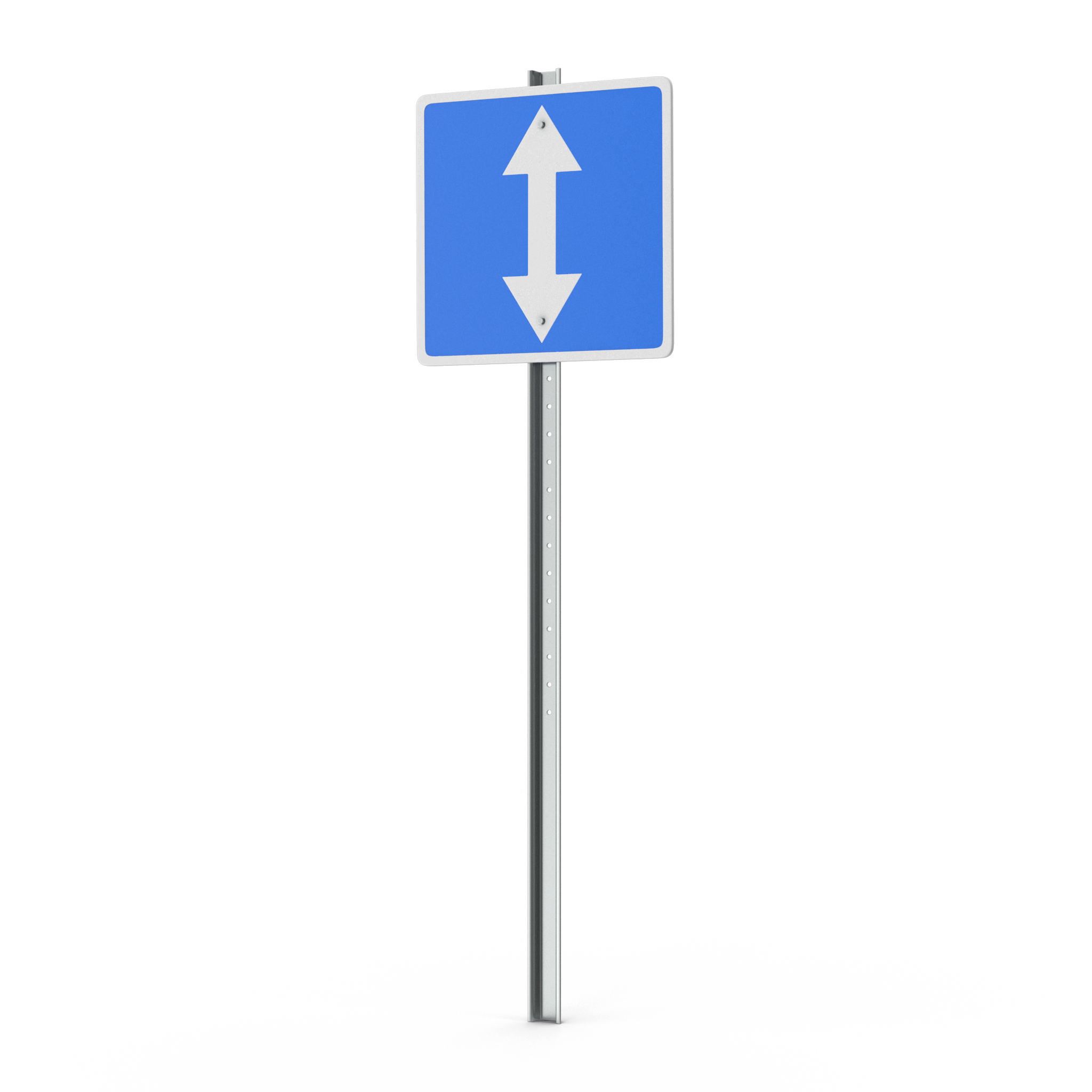 3D Road With Reverse Traffic Sign - TurboSquid 2044253