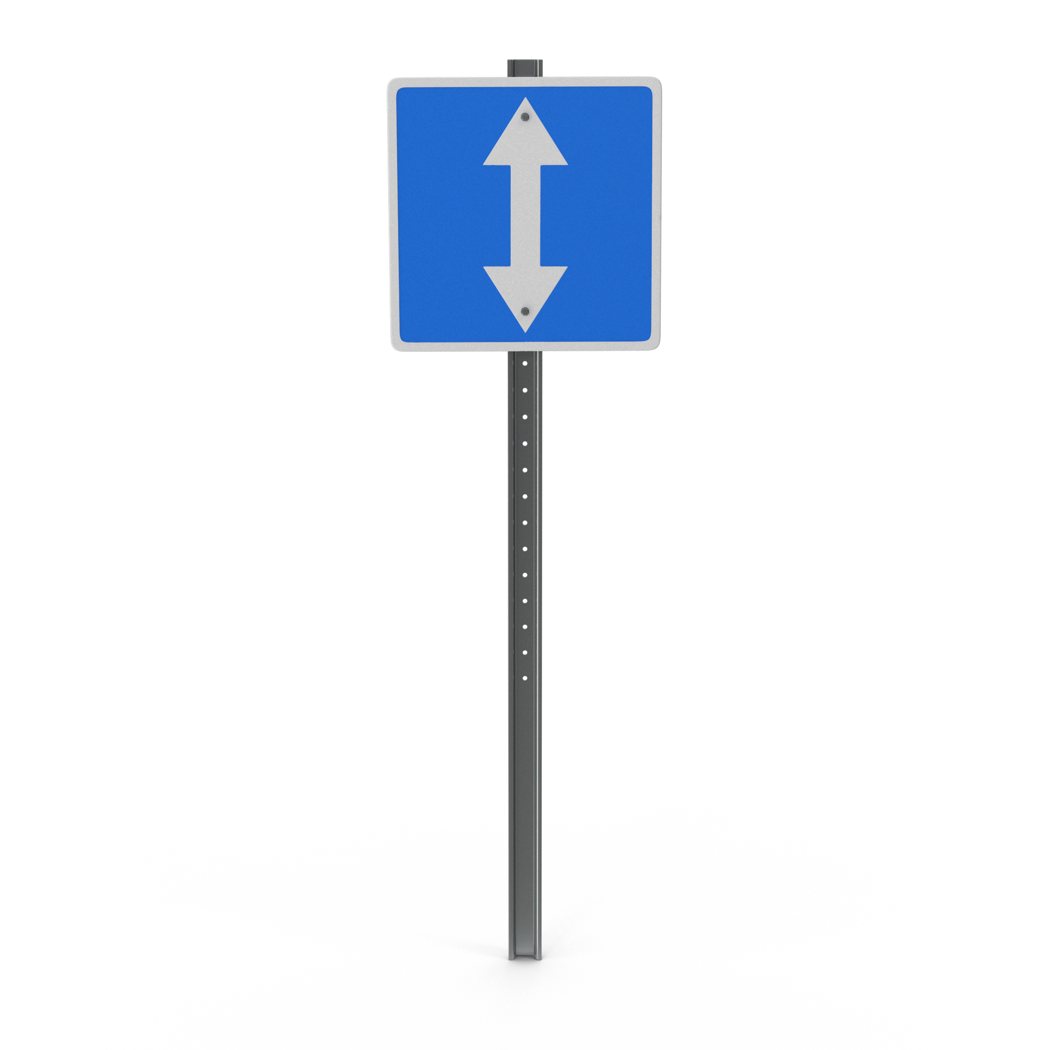 3D Road With Reverse Traffic Sign - TurboSquid 2044253