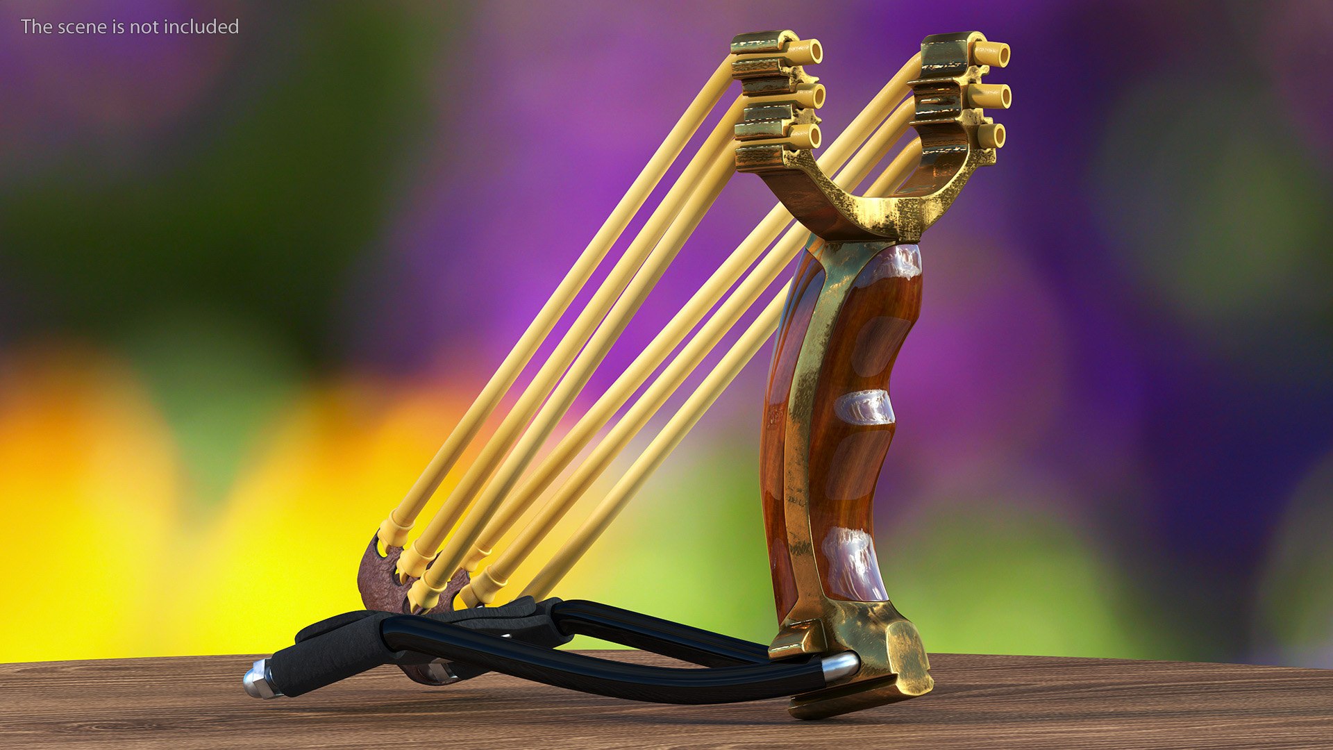 Stretched Folding Slingshot Wood Model - TurboSquid 2115351