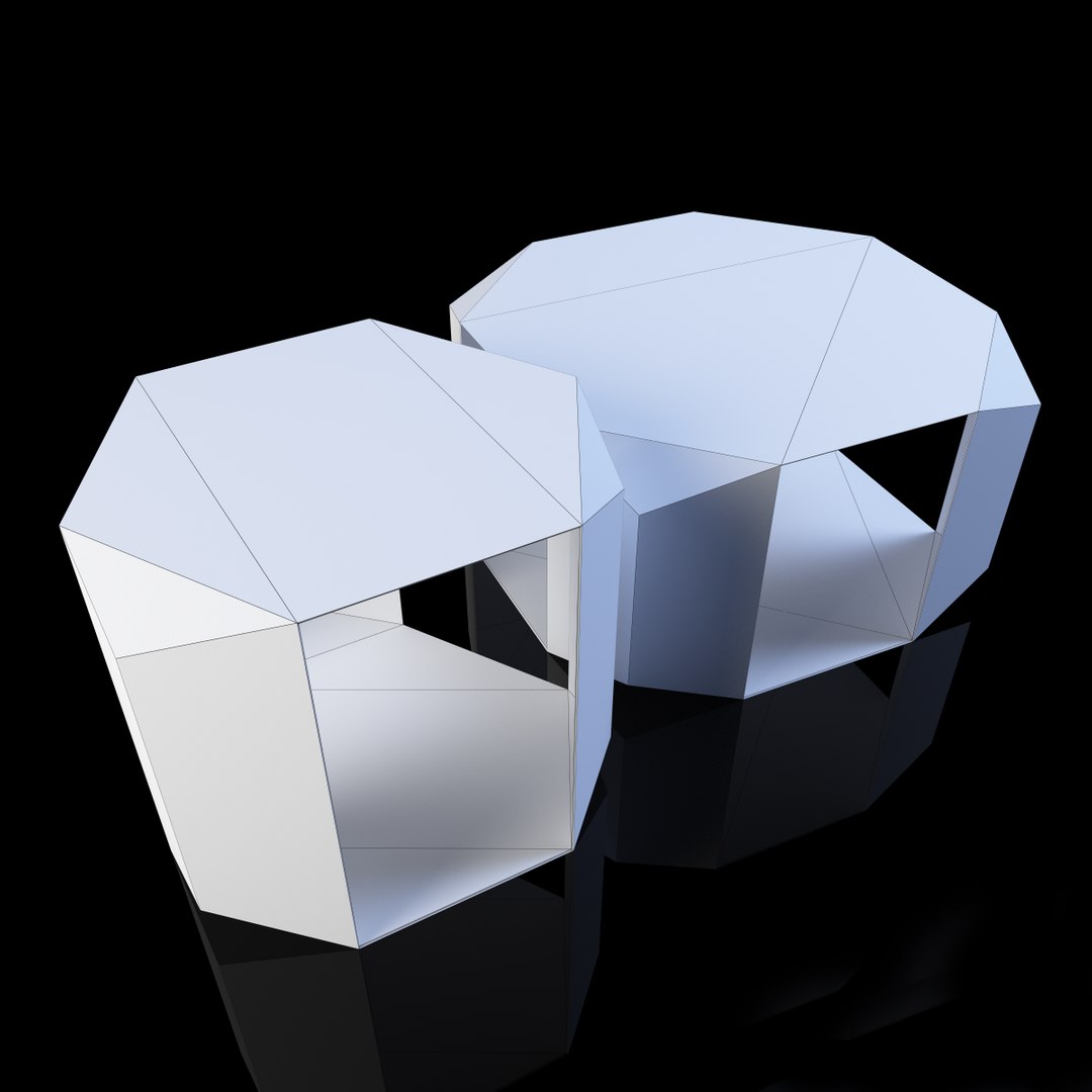 3d Donghia Origami Tables Model