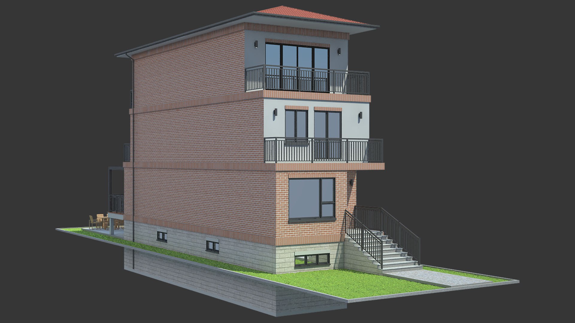 Brick House 3D Model - TurboSquid 1677912