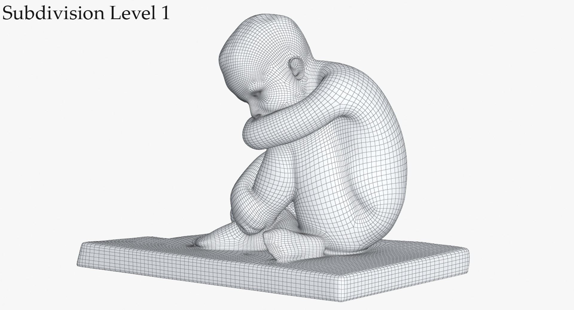 3D Sculpture Thinker Child Model - TurboSquid 1312619