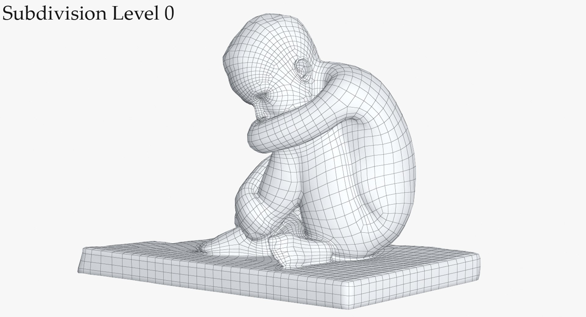 3D Sculpture Thinker Child Model - TurboSquid 1312619