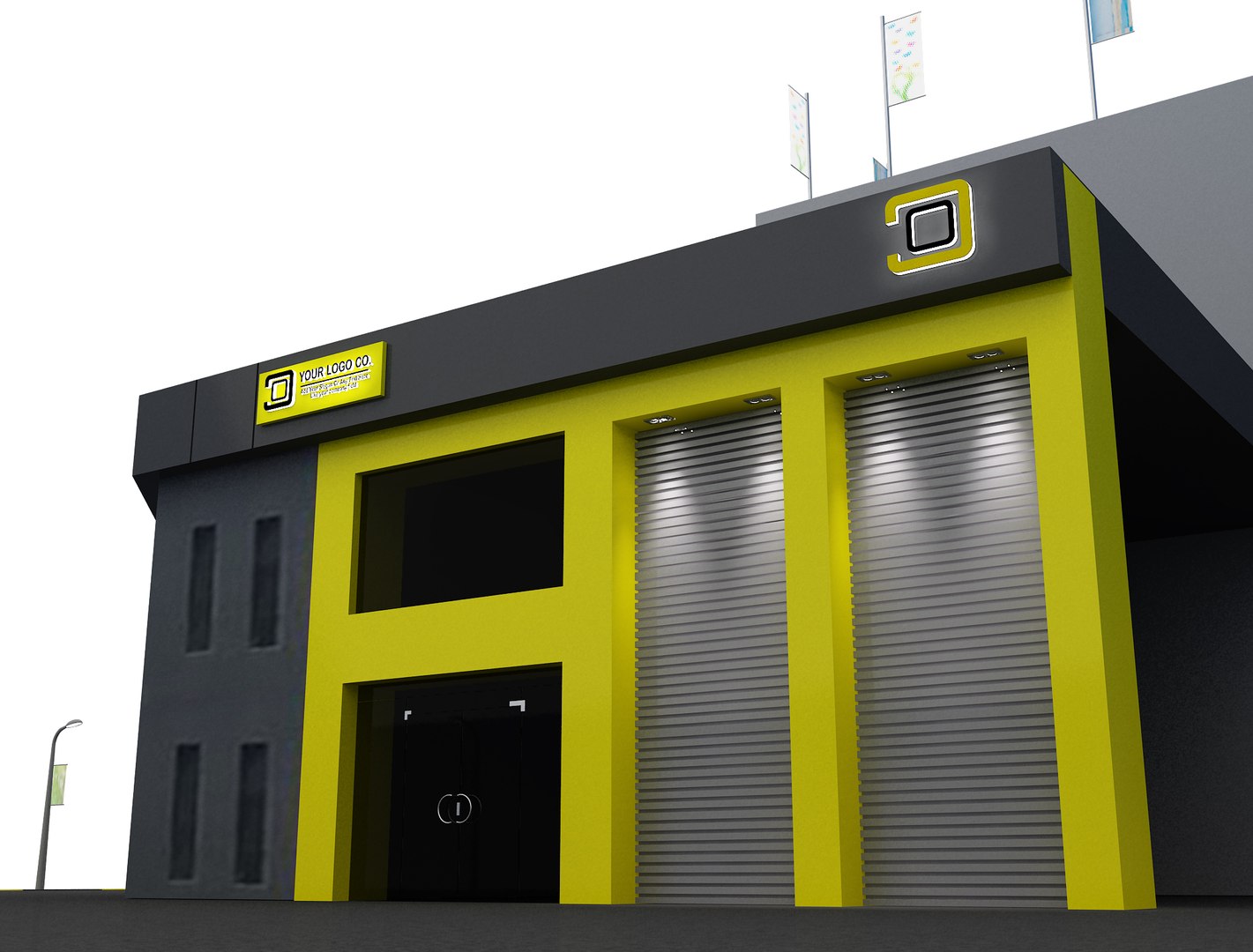 Car Service Entrance Logo Sign A607f Model - TurboSquid 1913533