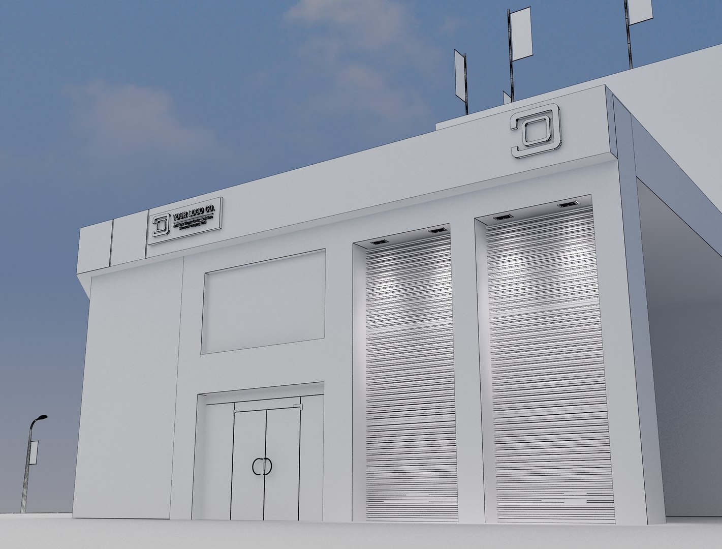 Car Service Entrance Logo Sign A607f Model - TurboSquid 1913533