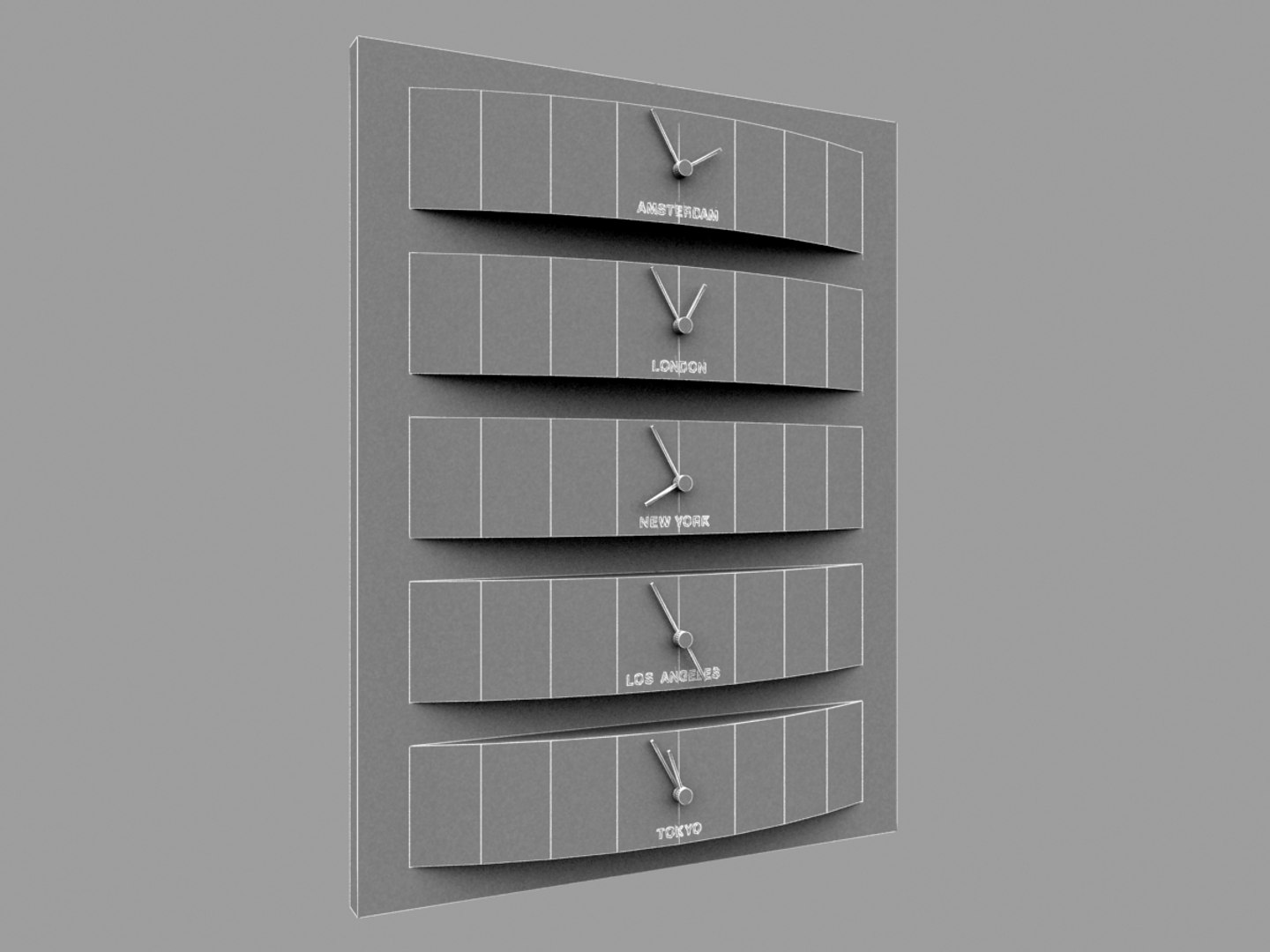 world clock 3d model