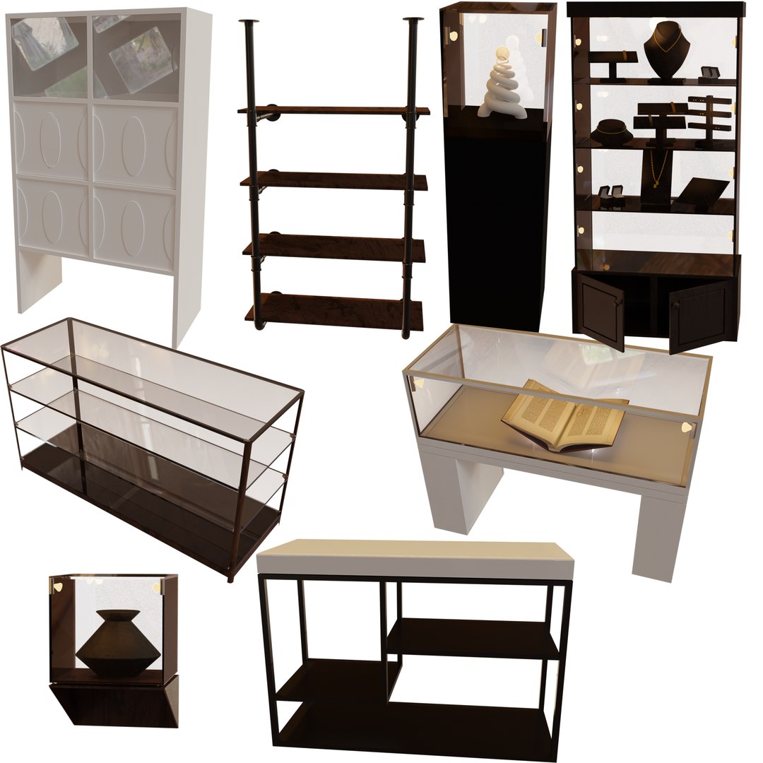 3D Display cases model - TurboSquid 2035544