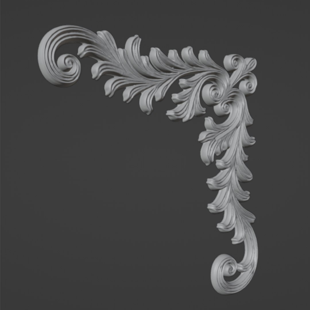 3D Classical Coner Molding S25-3AA Model - TurboSquid 2445213