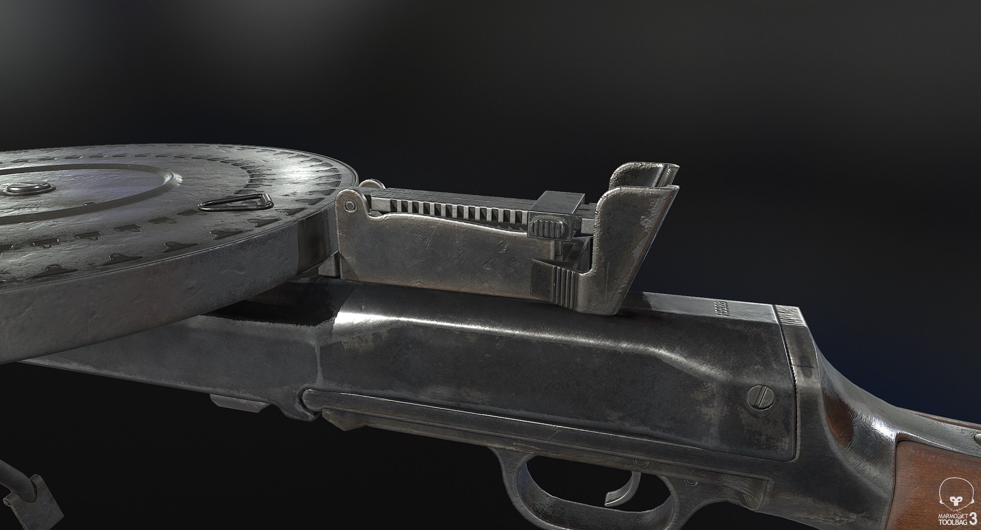 dp-28 7 weapon 3d model