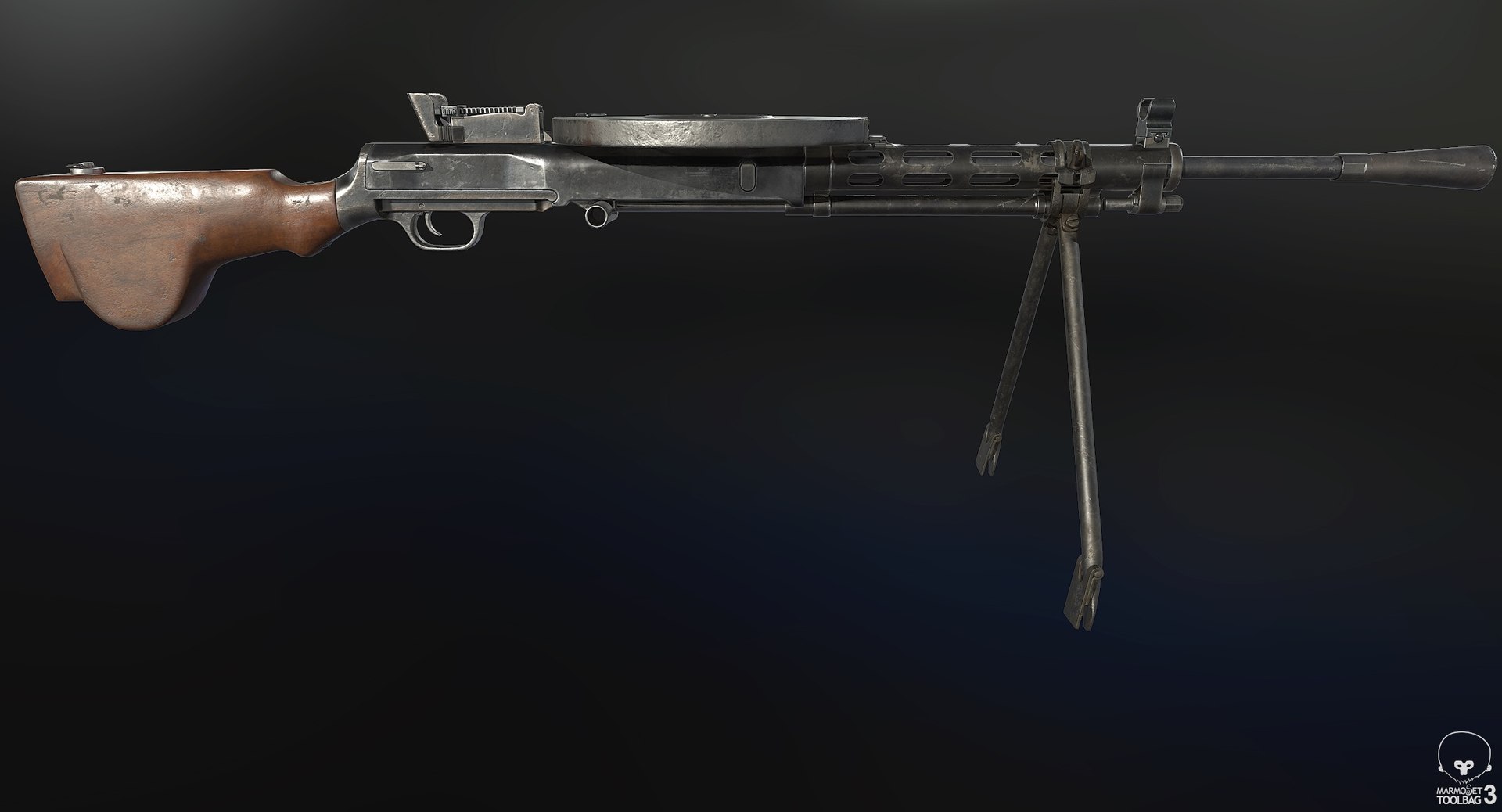 dp-28 7 weapon 3d model
