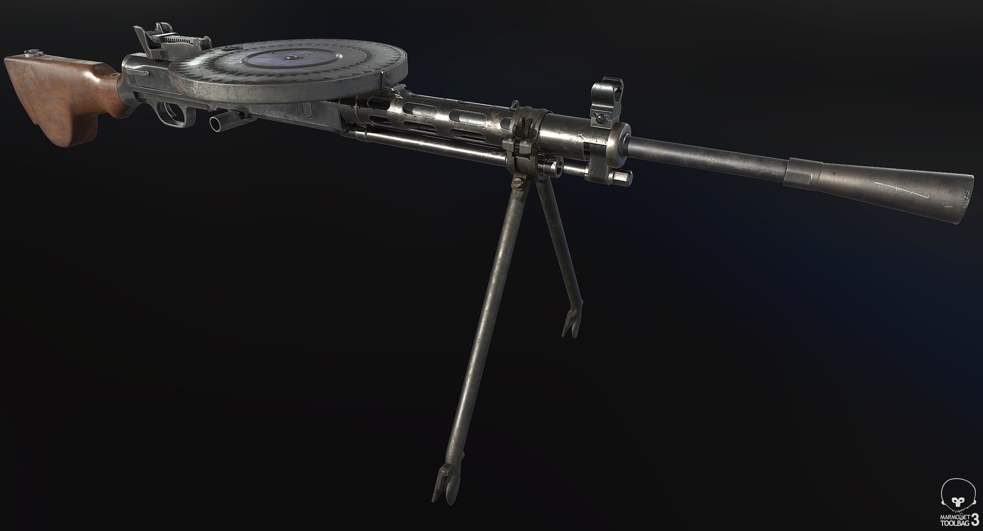 Dp-28 7 Weapon 3d Model