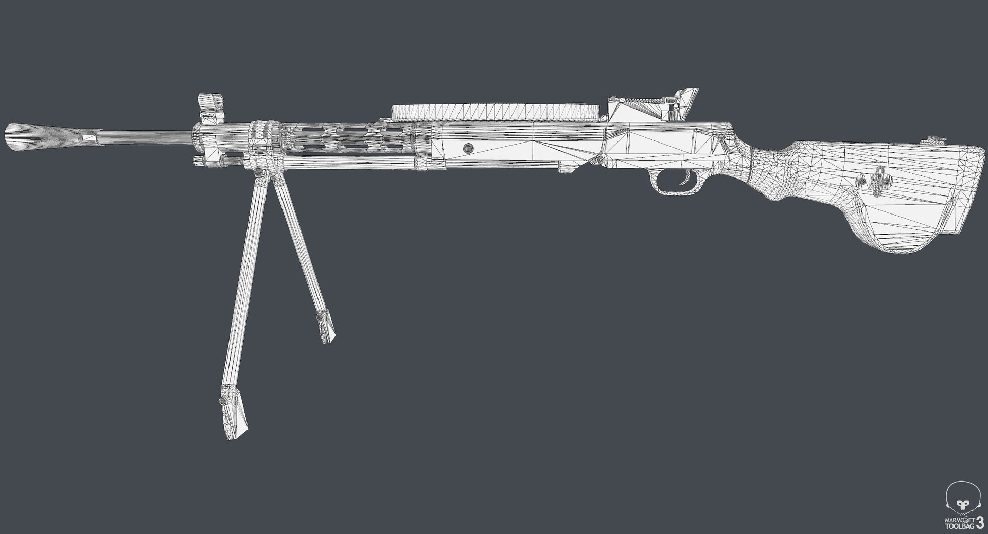 dp-28 7 weapon 3d model