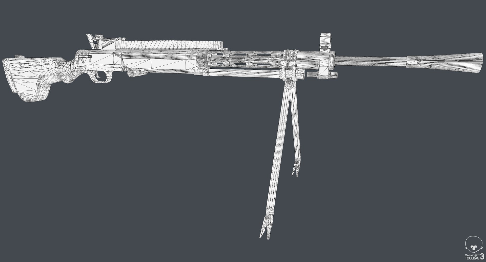 dp-28 7 weapon 3d model