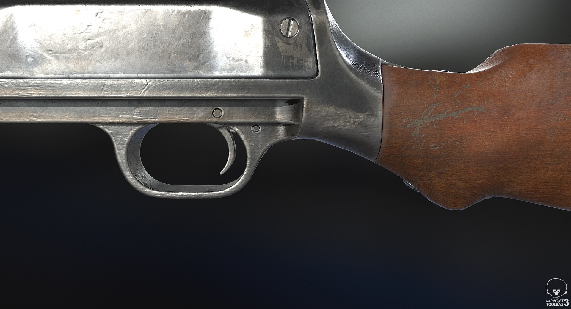 dp-28 7 weapon 3d model