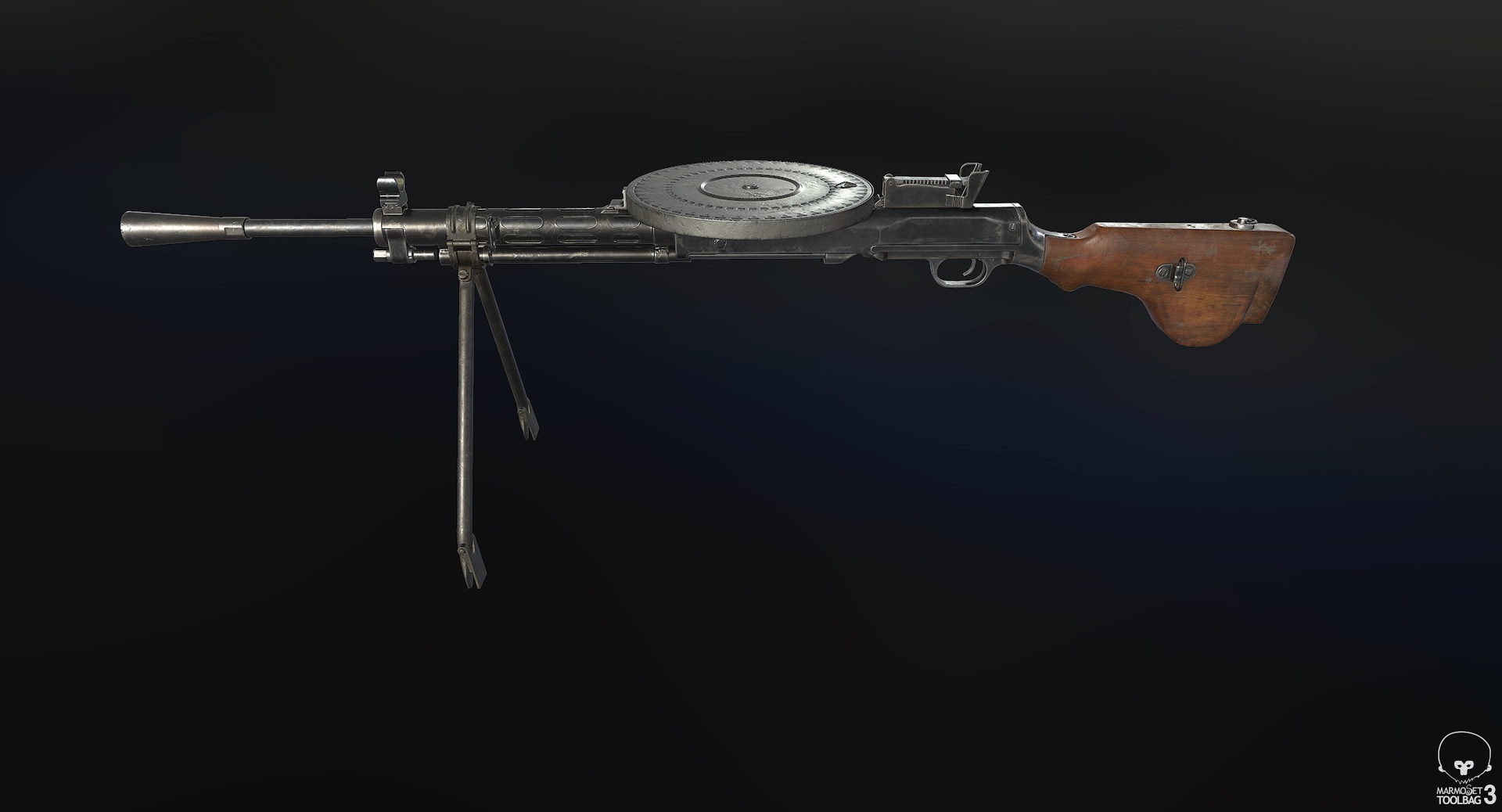 Dp-28 7 Weapon 3d Model