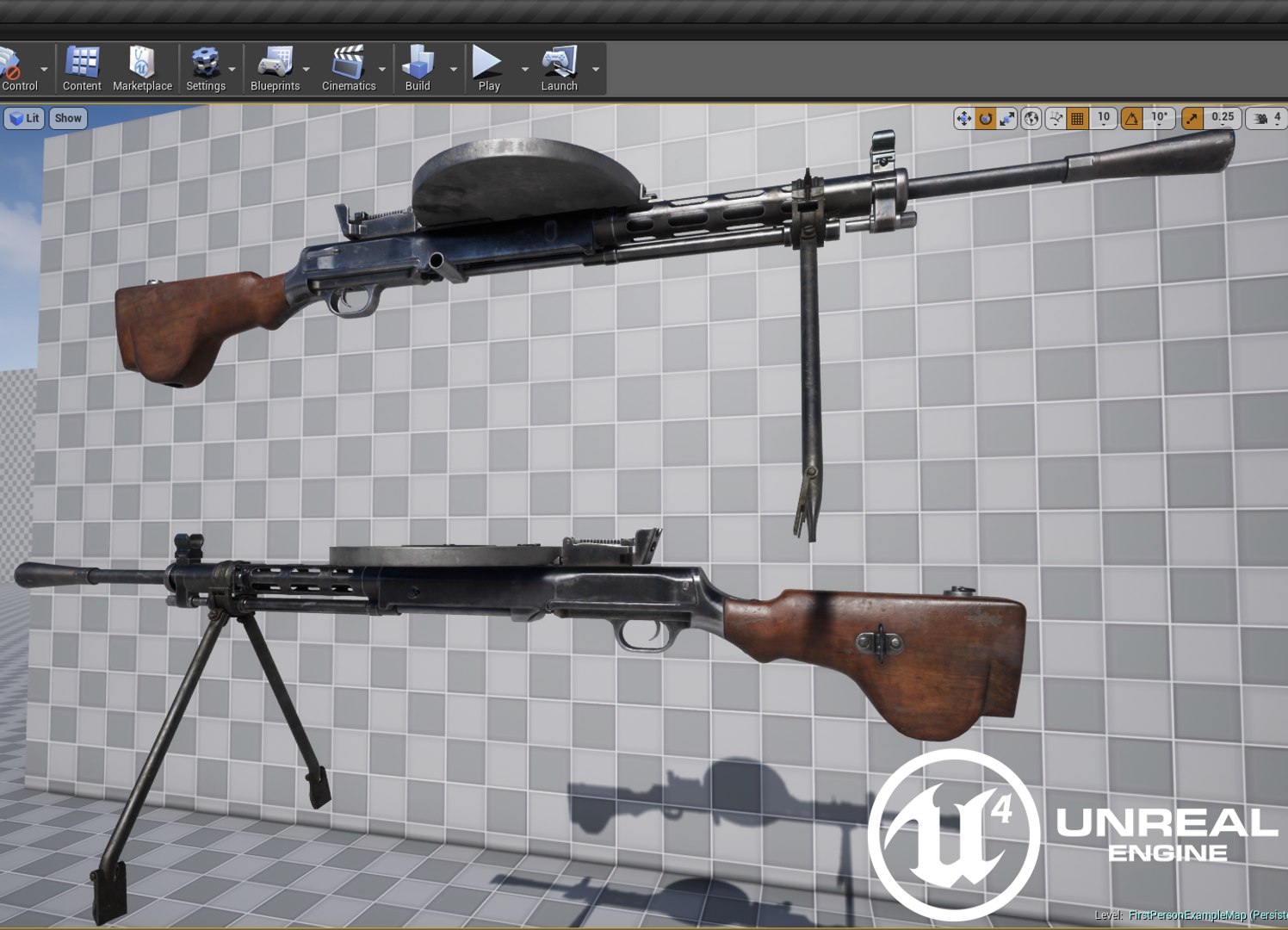 dp-28 7 weapon 3d model