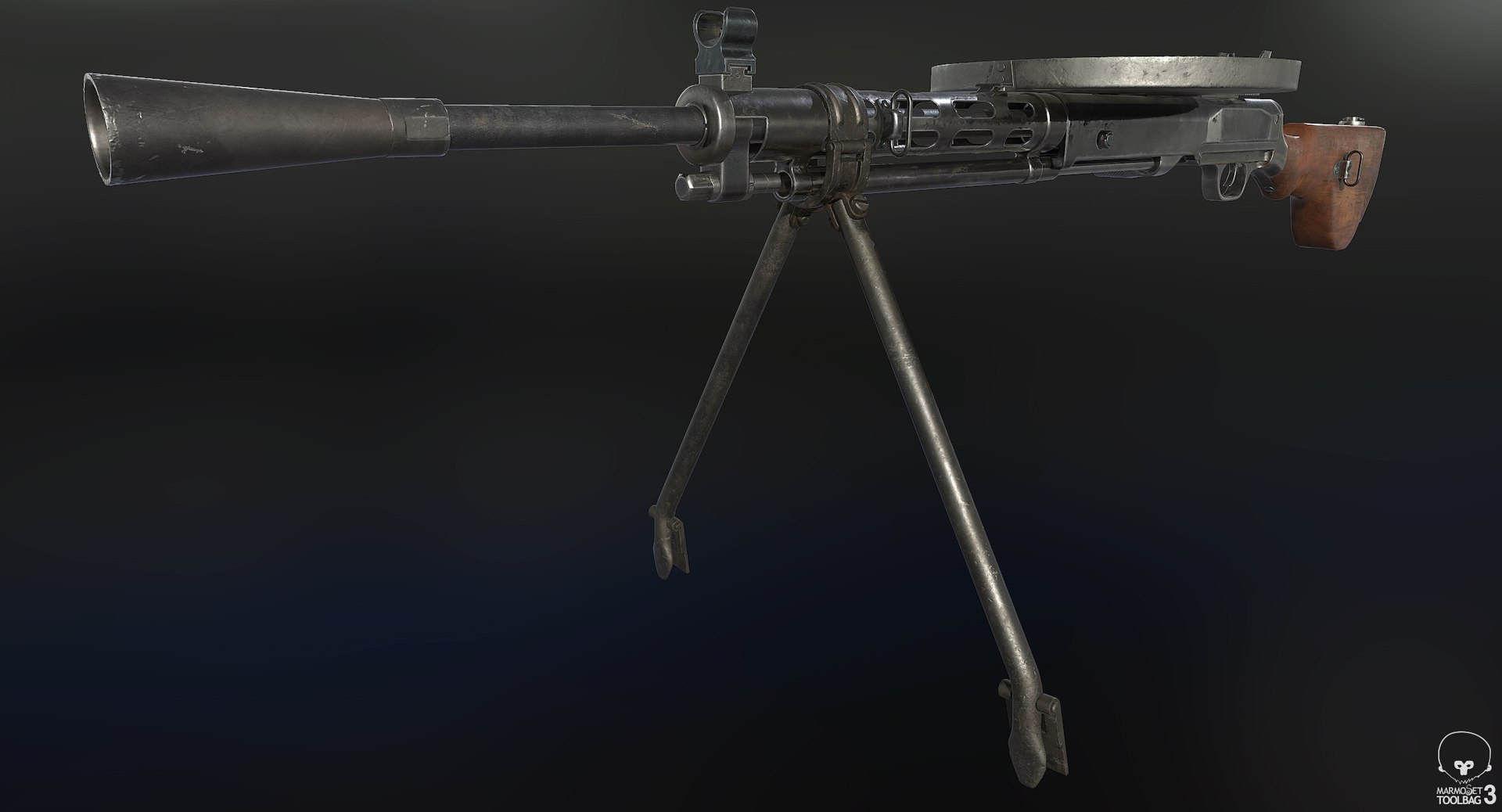 Dp-28 7 Weapon 3d Model