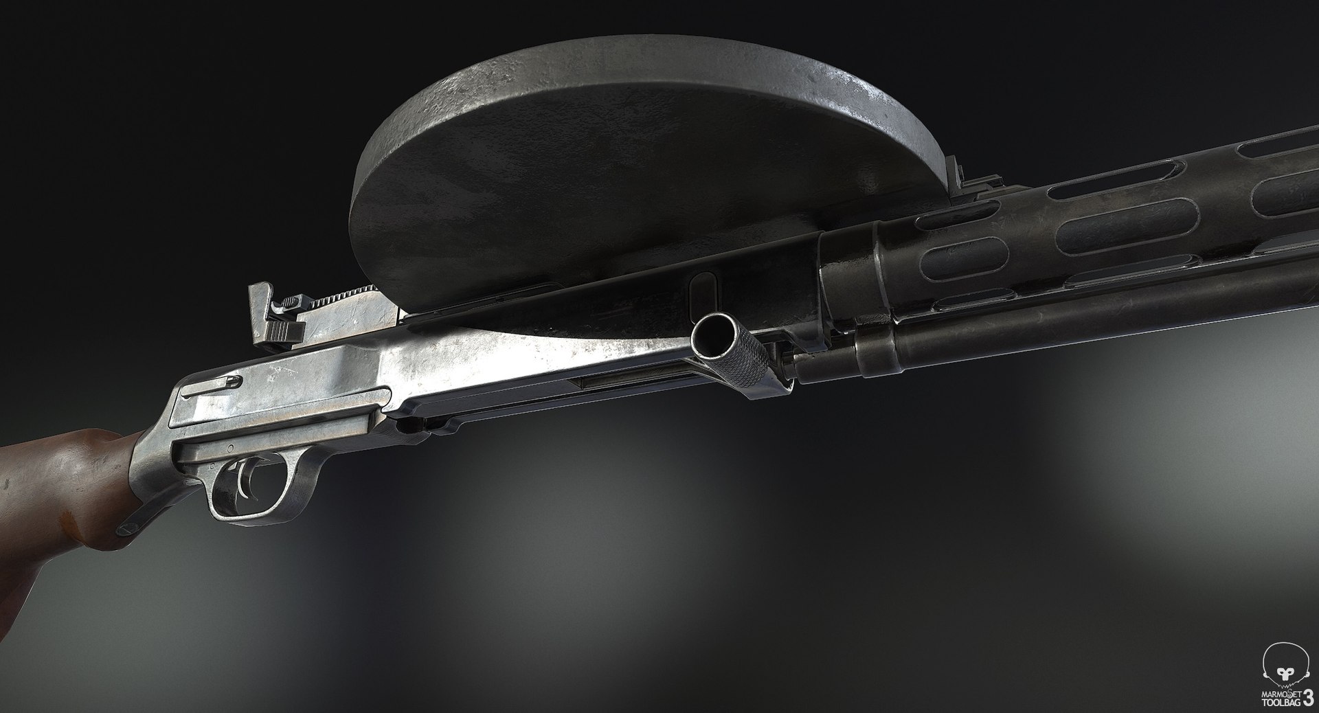 dp-28 7 weapon 3d model