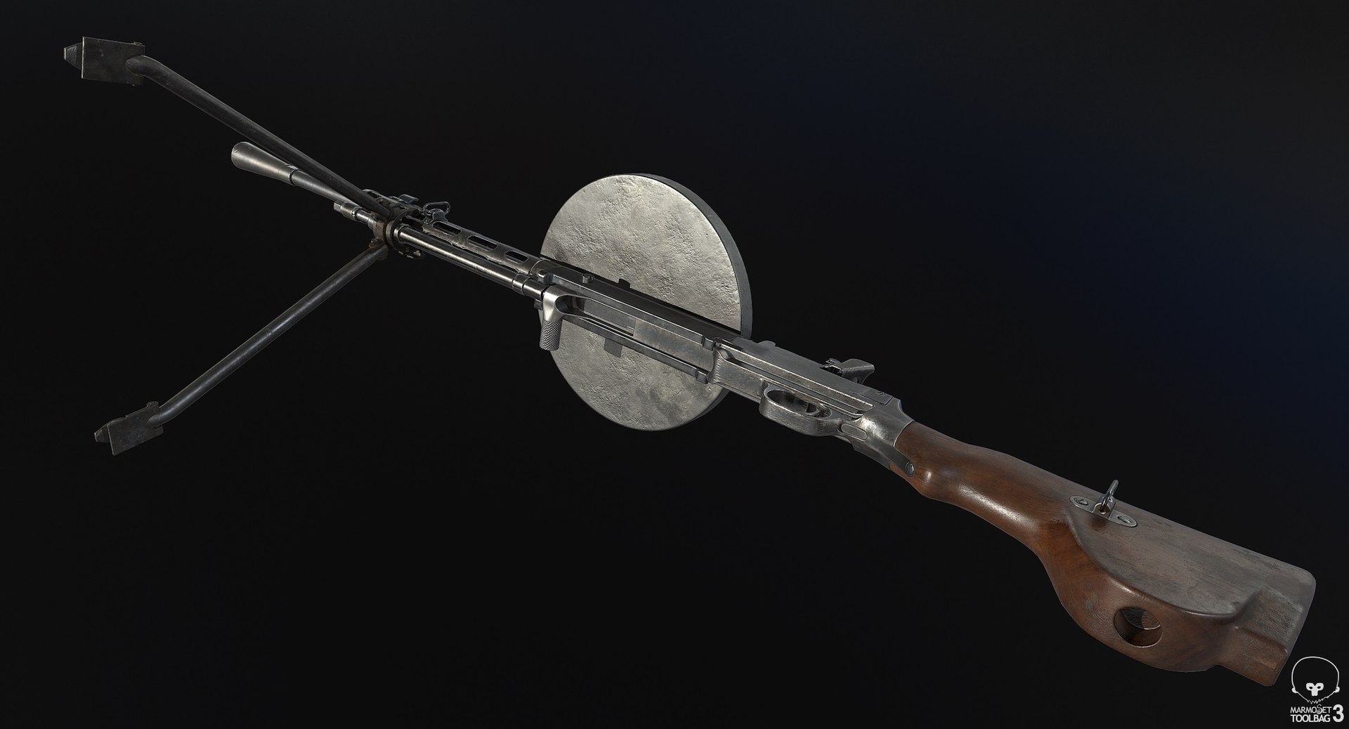 dp-28 7 weapon 3d model