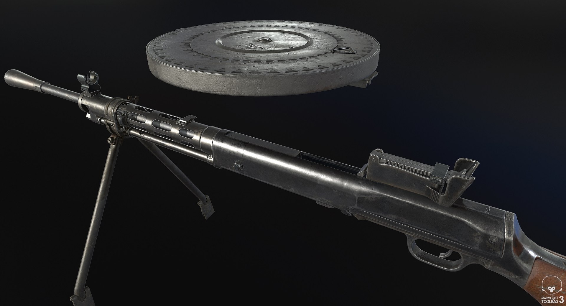 dp-28 7 weapon 3d model