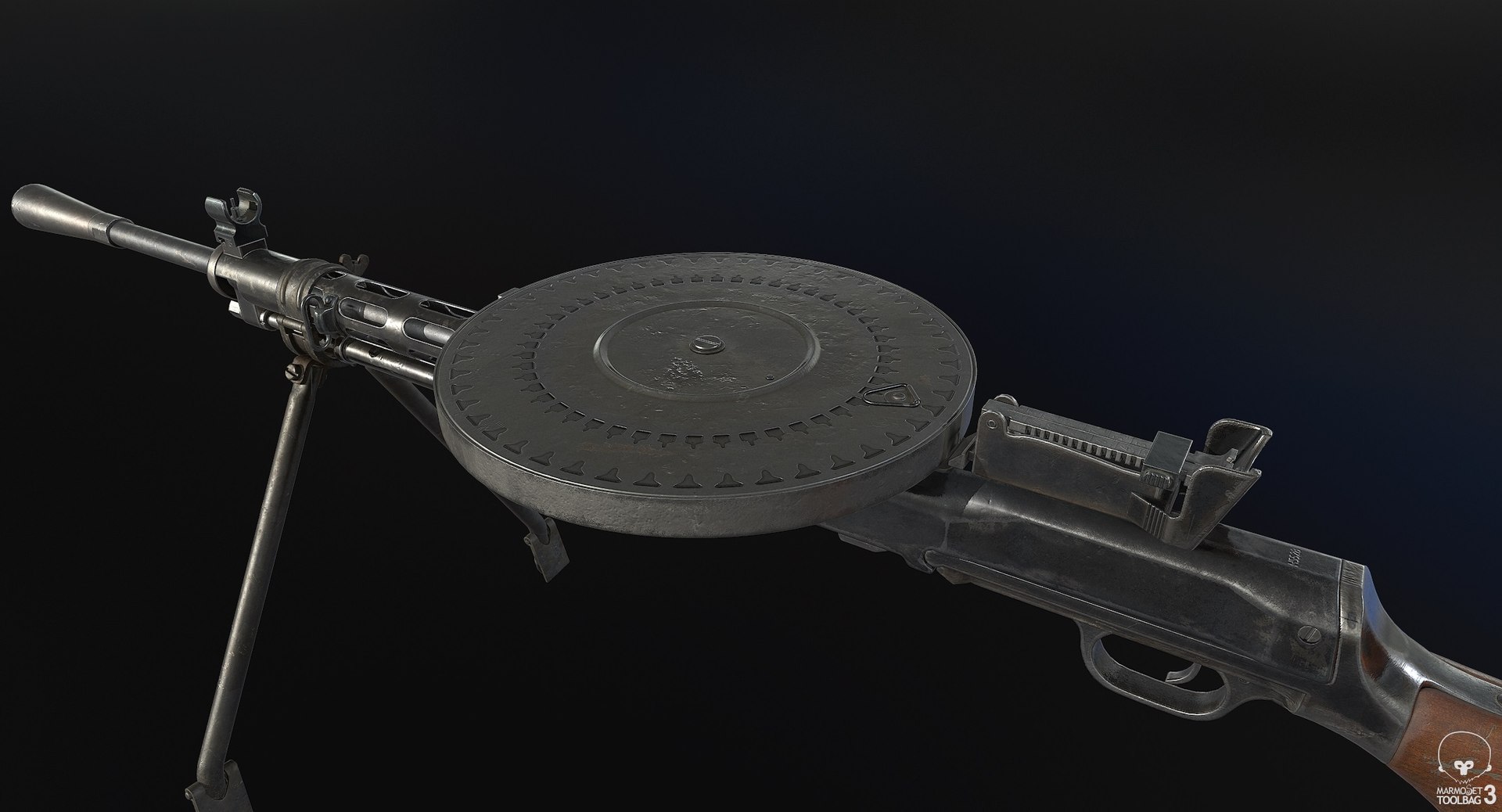dp-28 7 weapon 3d model