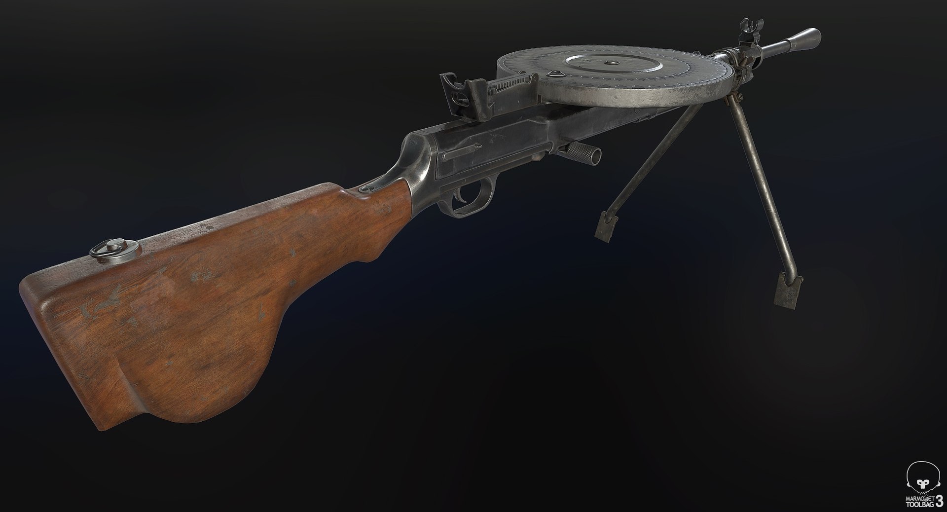 dp-28 7 weapon 3d model