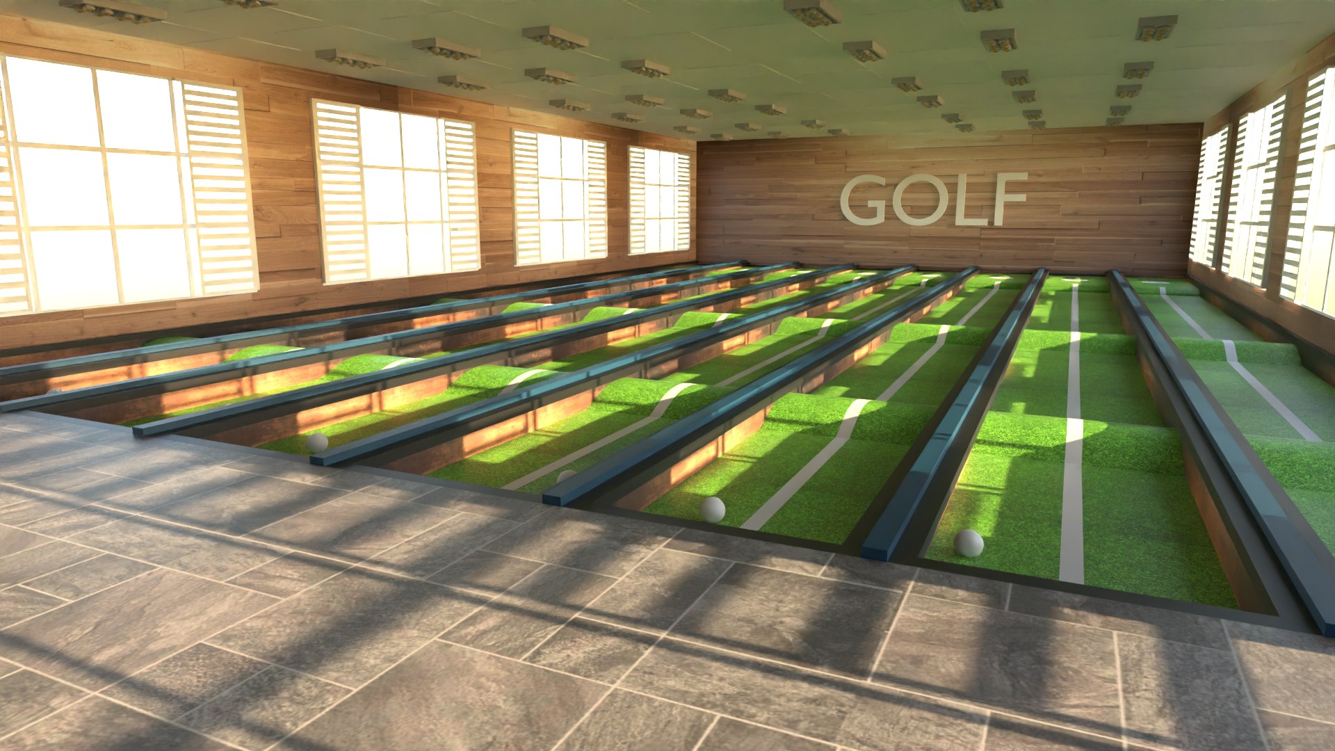 Golf Course Interior 3D Model - TurboSquid 2179927