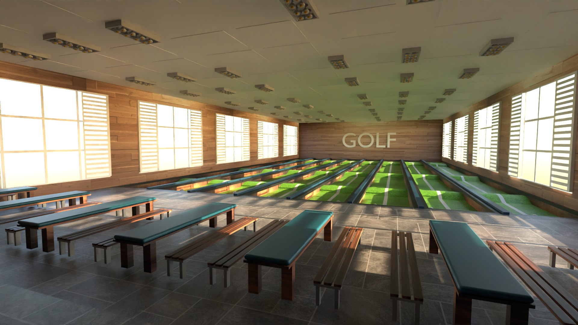 Golf Course Interior 3D Model - TurboSquid 2179927