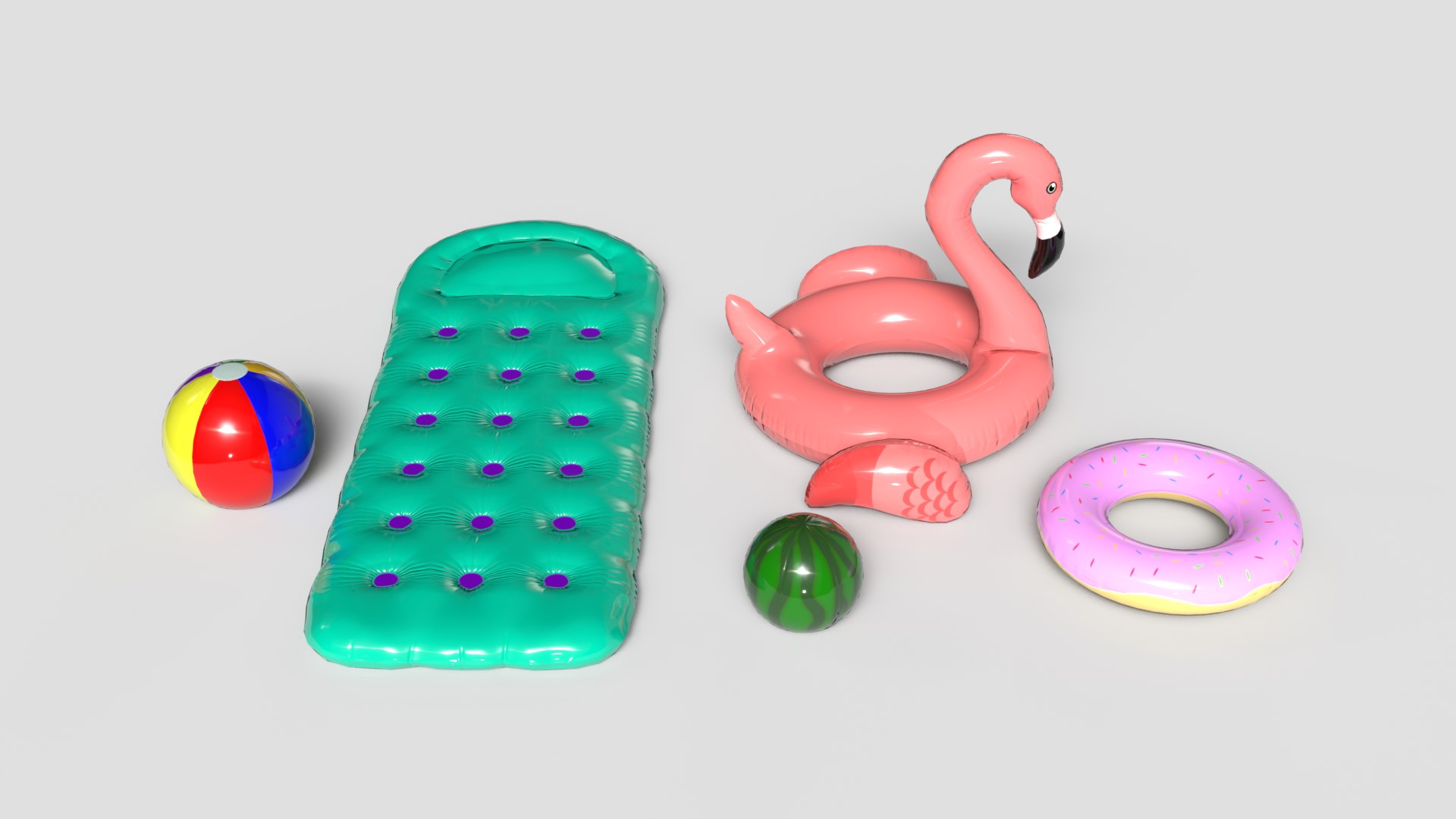 Pool Toys Set 3D Model - TurboSquid 1964630