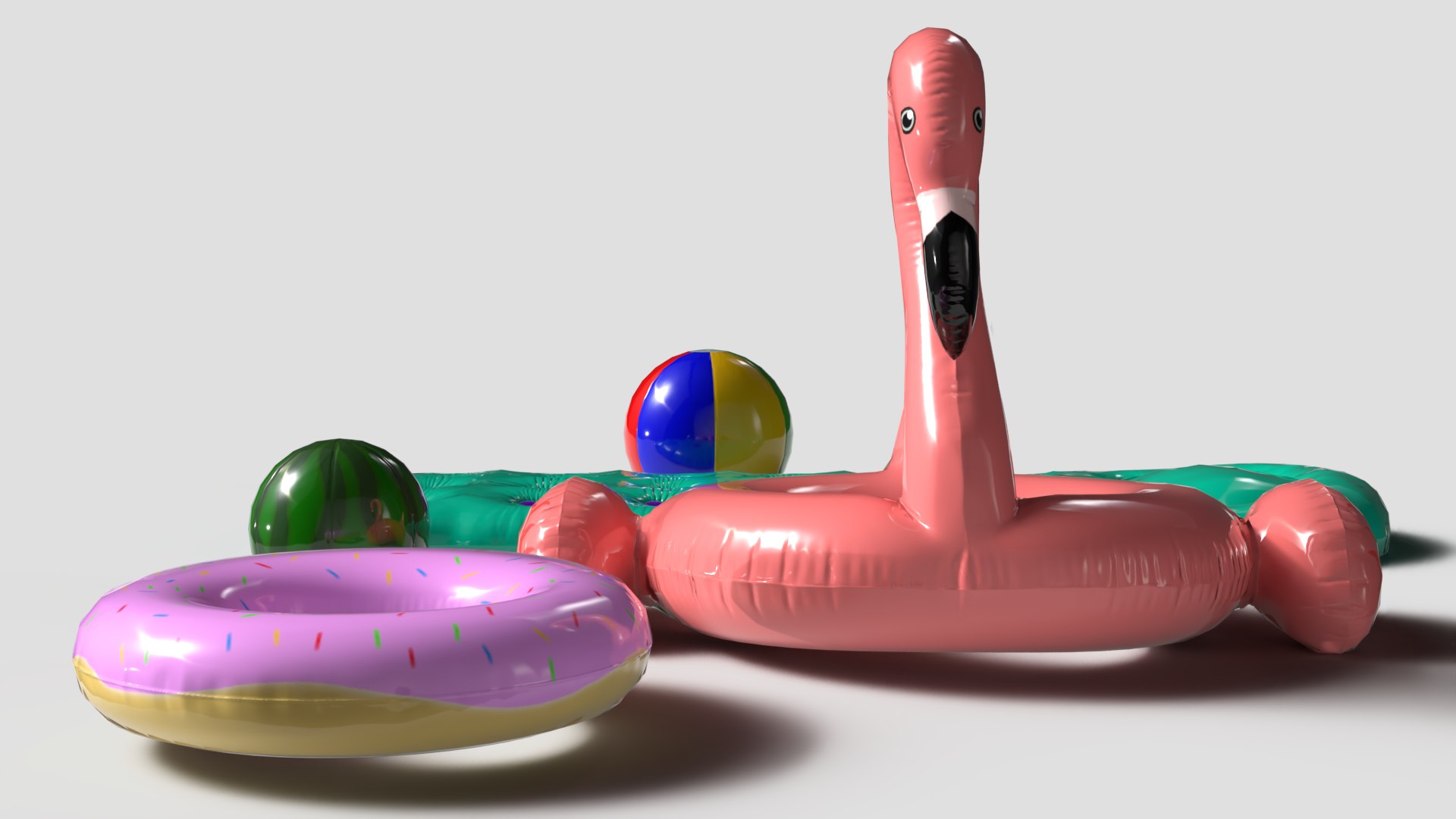 Pool Toys Set 3D Model - TurboSquid 1964630