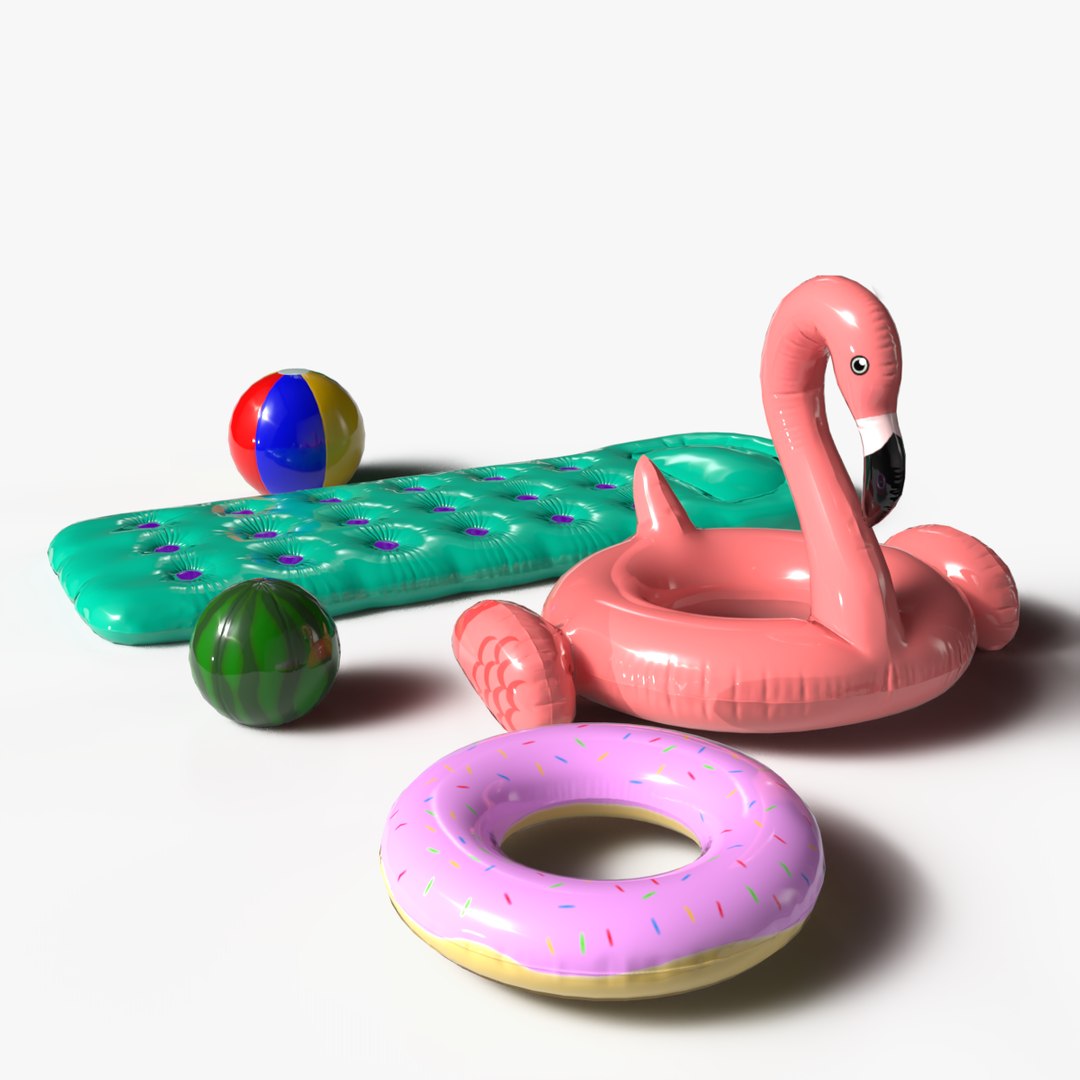 Pool Toys Set 3D Model - TurboSquid 1964630