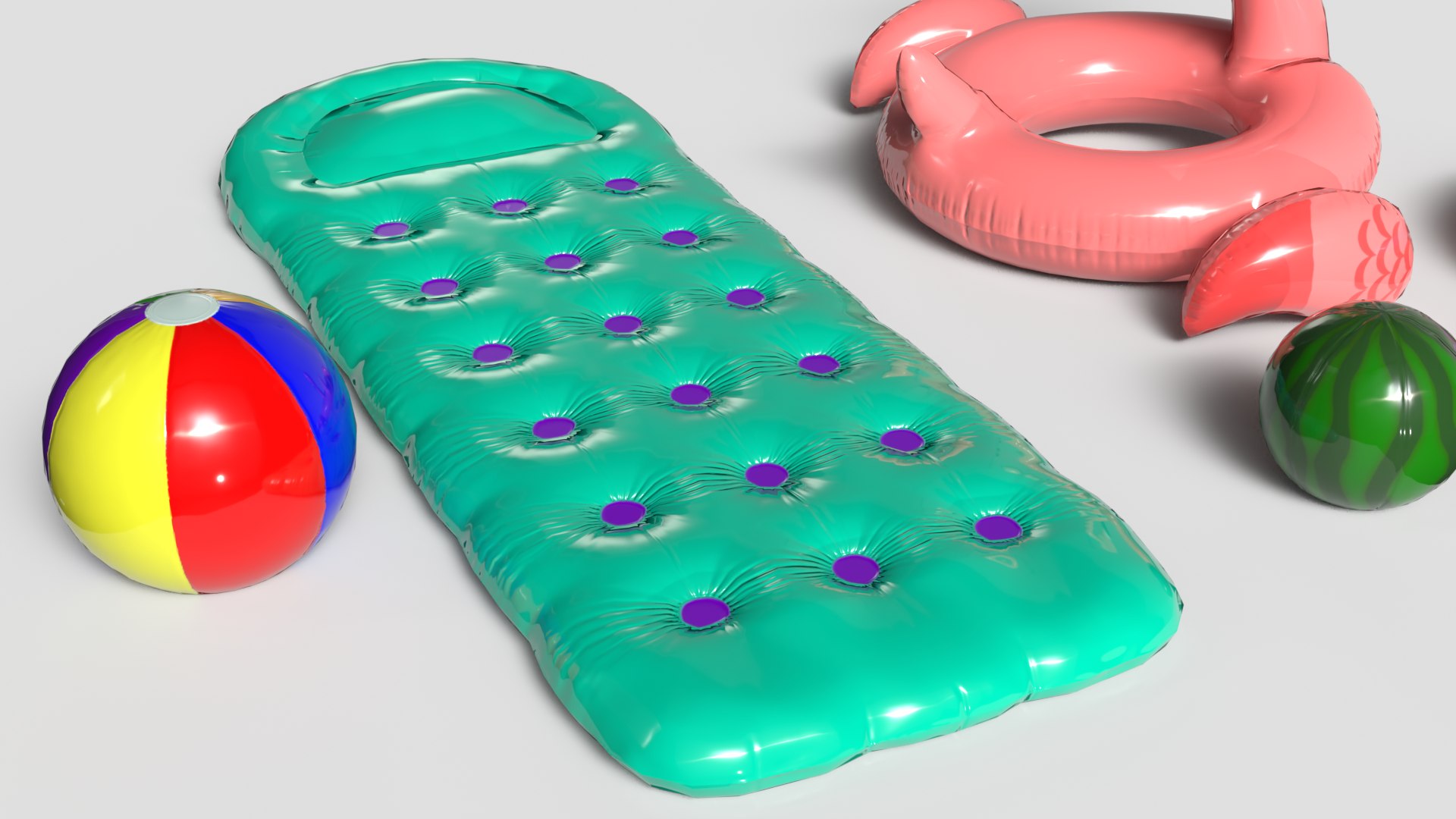 Pool Toys Set 3D Model - TurboSquid 1964630