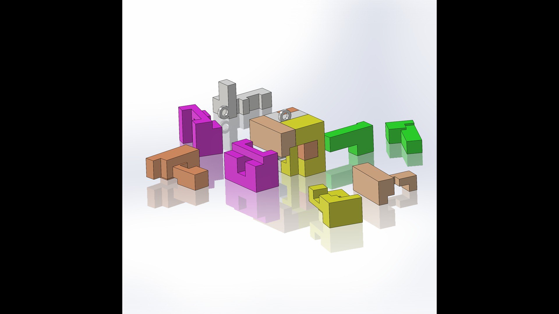 3D Model Puzzle Cube Keychain - TurboSquid 2512042