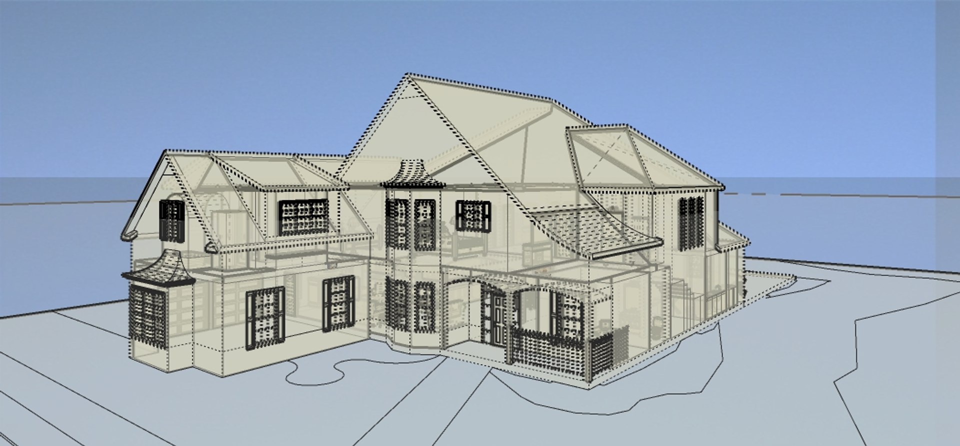 Euro House Design Model - TurboSquid 1601472