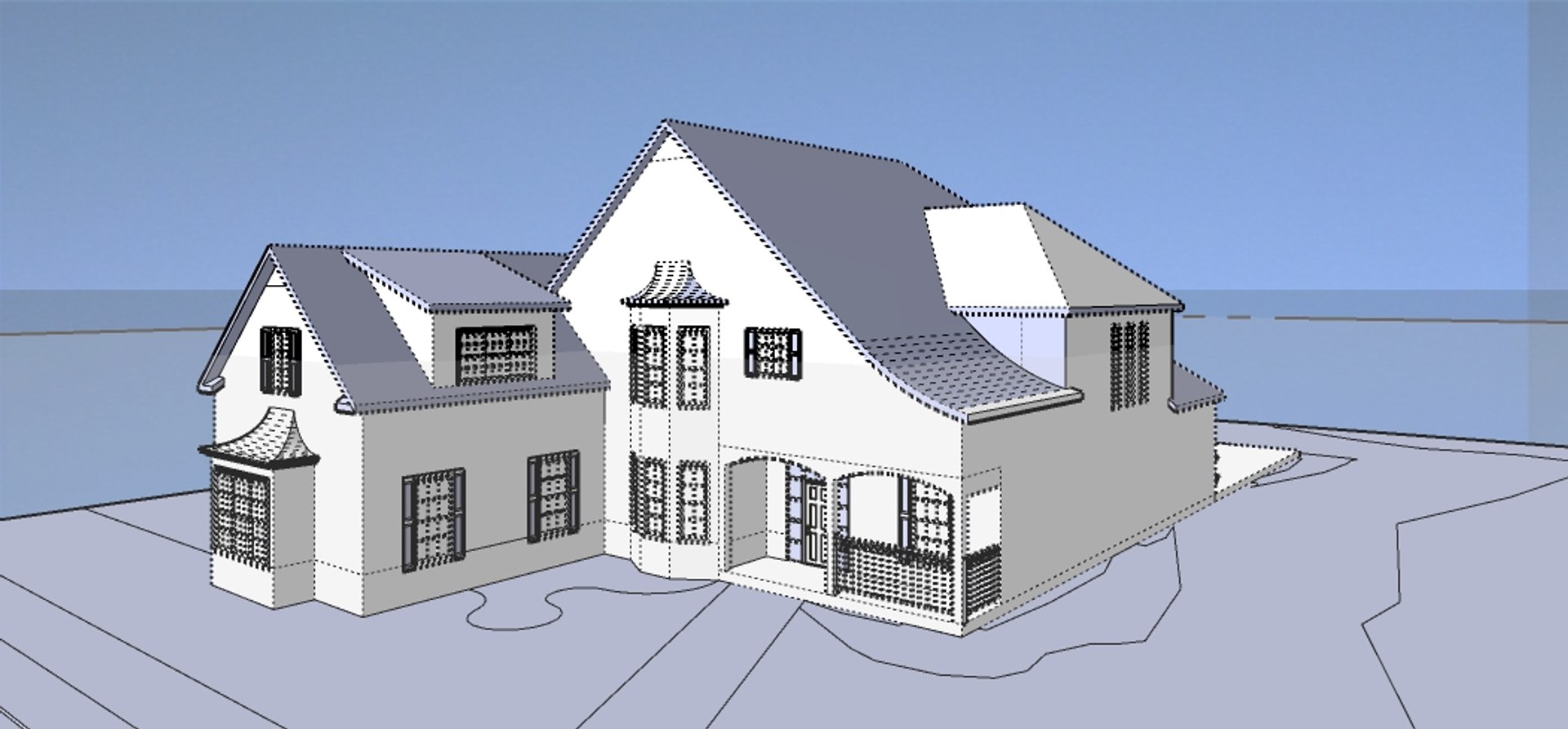 Euro House Design Model - TurboSquid 1601472