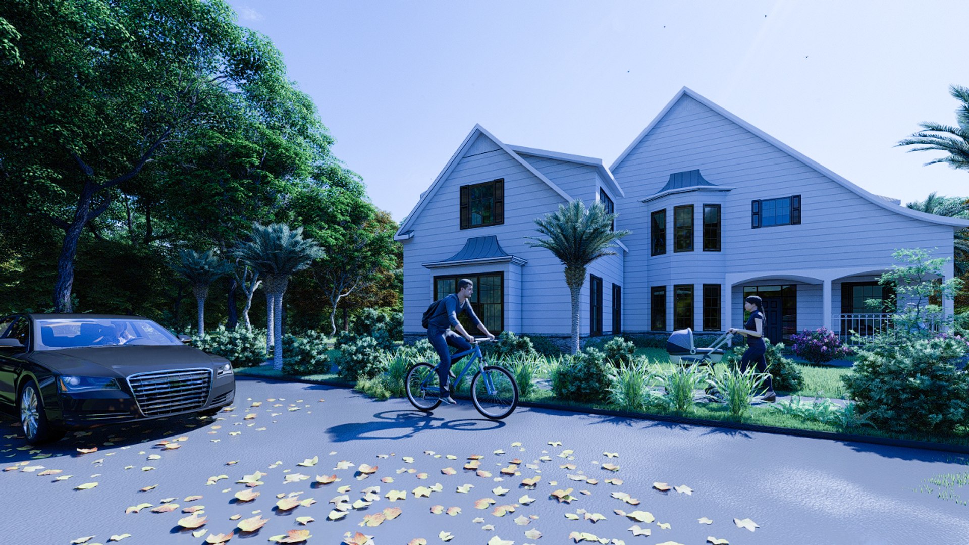 Euro House Design Model - TurboSquid 1601472