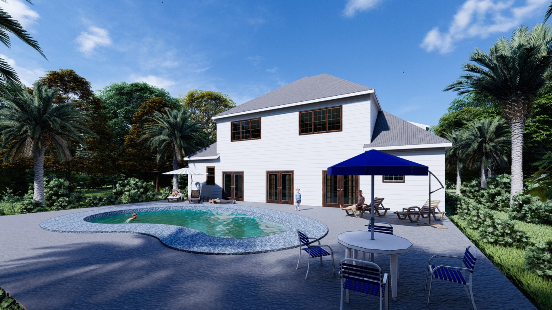 Euro House Design Model - TurboSquid 1601472