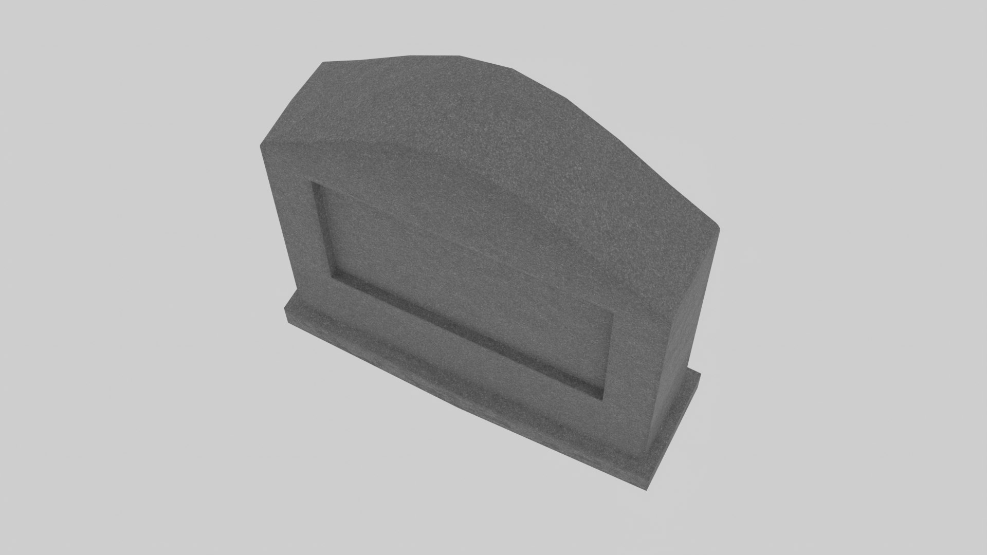 3D Low Poly Arched Gravestone - TurboSquid 1780107