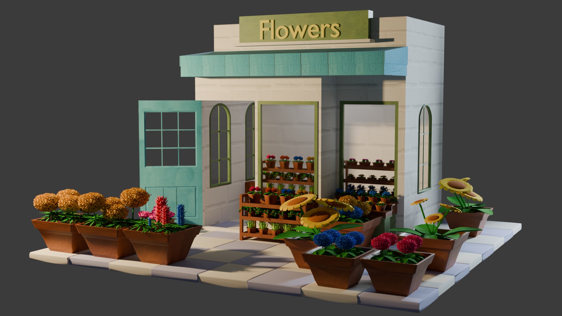 3D Flower Shop - TurboSquid 2288682