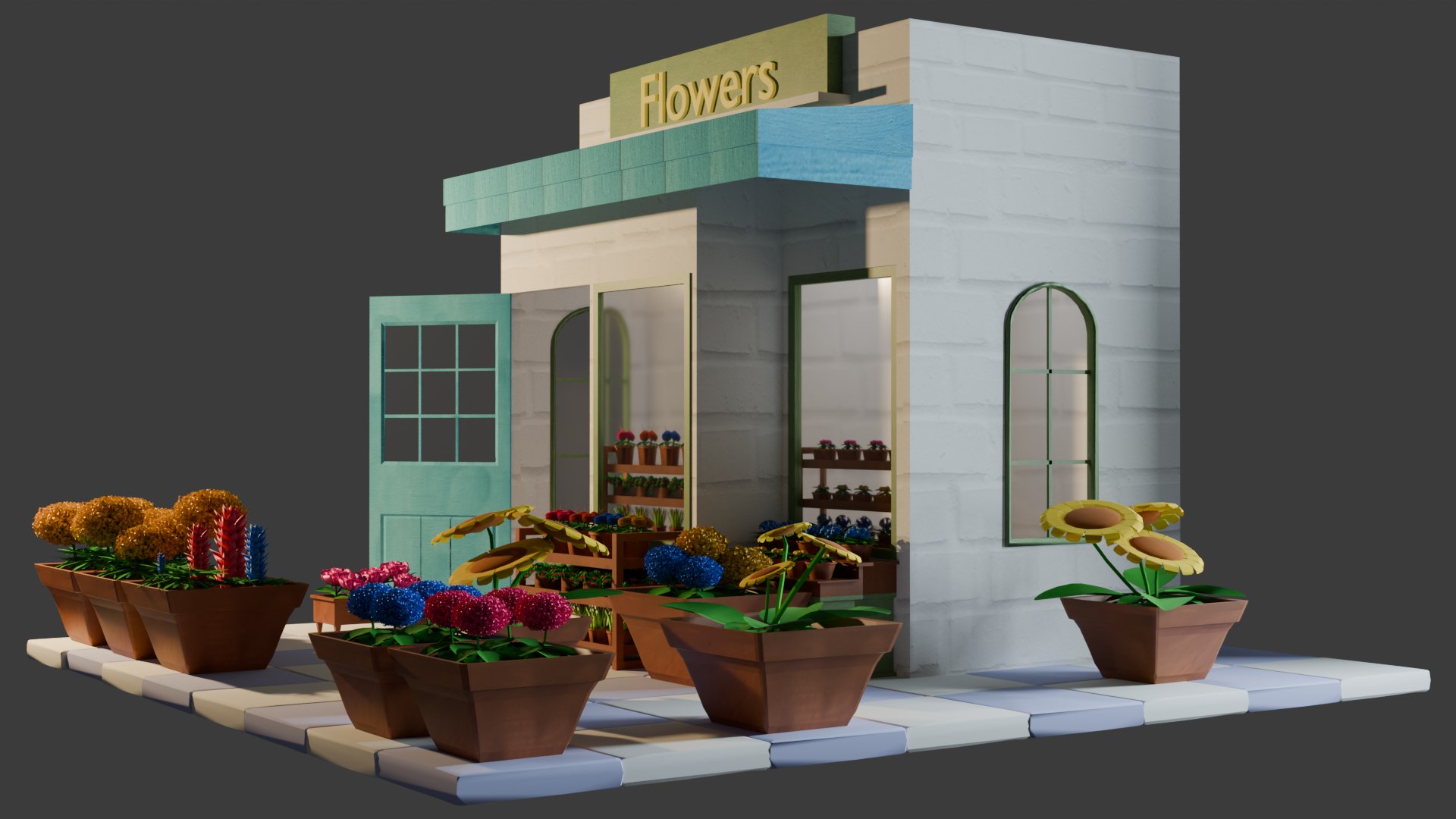3D Flower Shop - TurboSquid 2288682