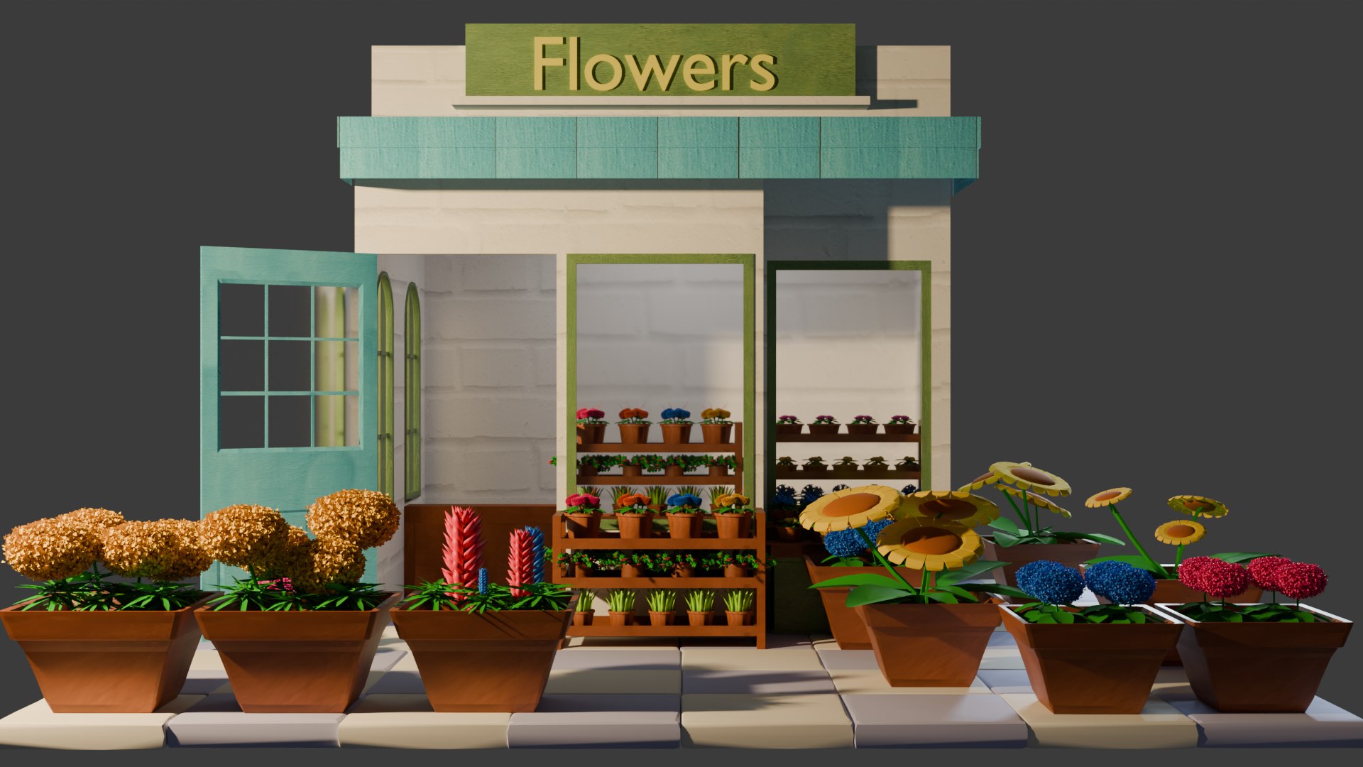 3D Flower Shop - TurboSquid 2288682