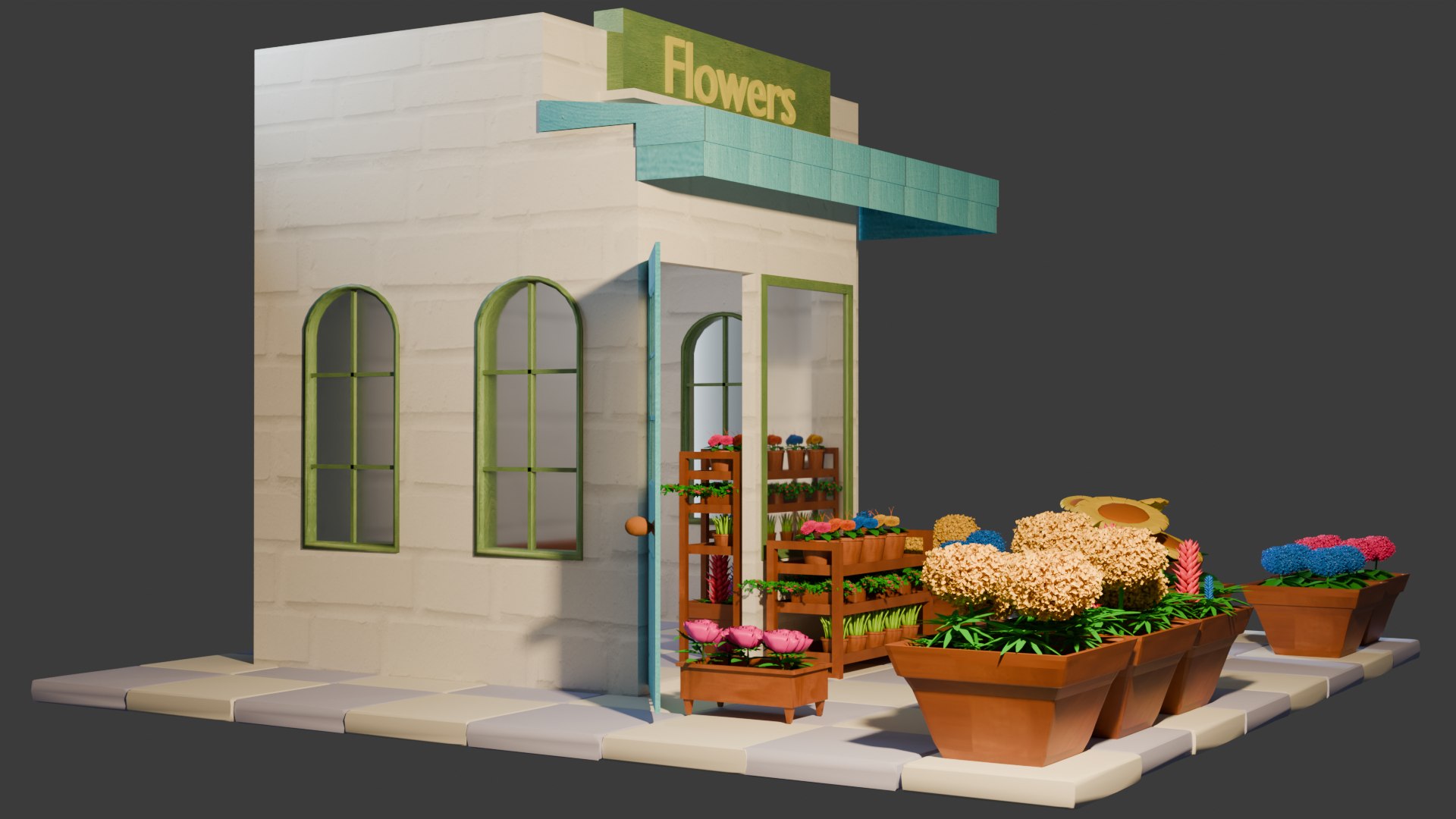 3D Flower Shop - TurboSquid 2288682