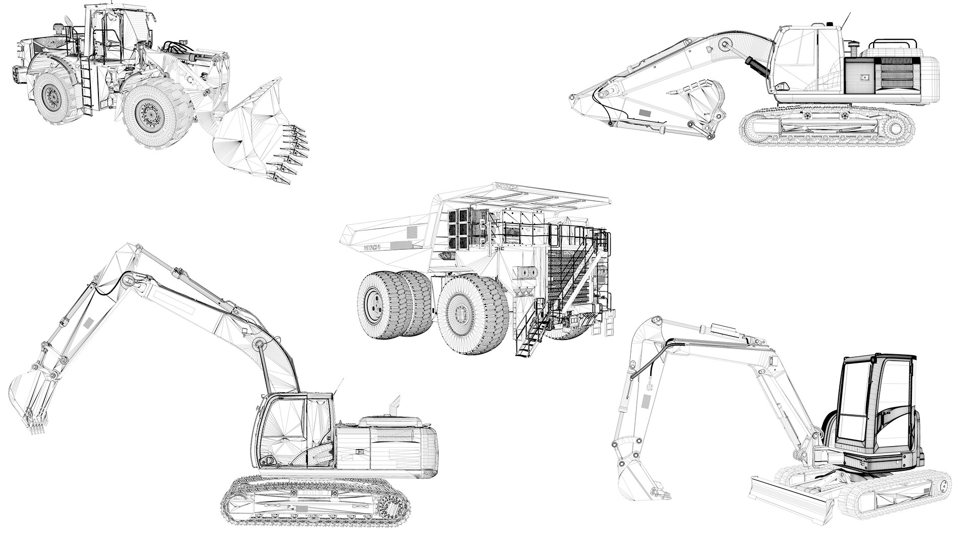 Hitachi Construction Rigged Excavator 3D Model - TurboSquid 1523727