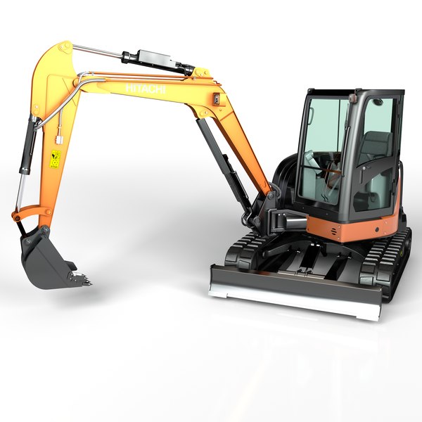 Hitachi construction rigged excavator 3D model - TurboSquid 1523727
