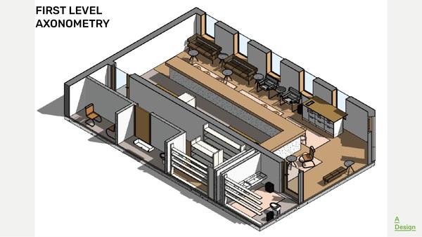 modelo 3d Cafetería - Modelo Revit - TurboSquid 2018315