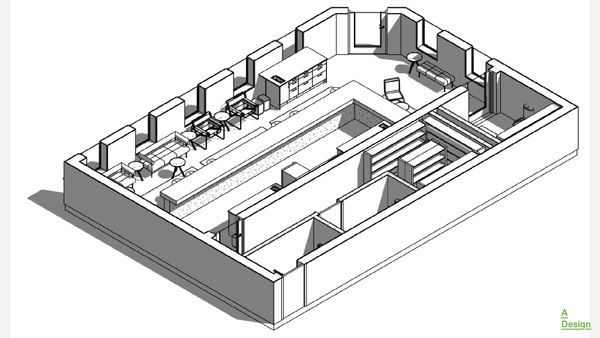 modelo 3d Cafetería - Modelo Revit - TurboSquid 2018315