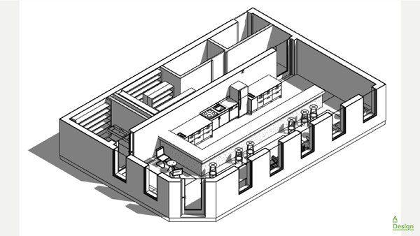 modelo 3d Cafetería - Modelo Revit - TurboSquid 2018315
