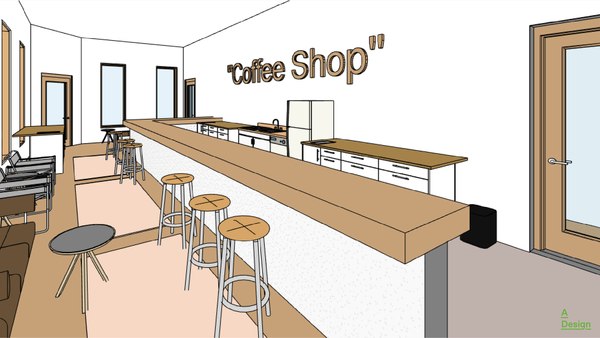 modelo 3d Cafetería - Modelo Revit - TurboSquid 2018315