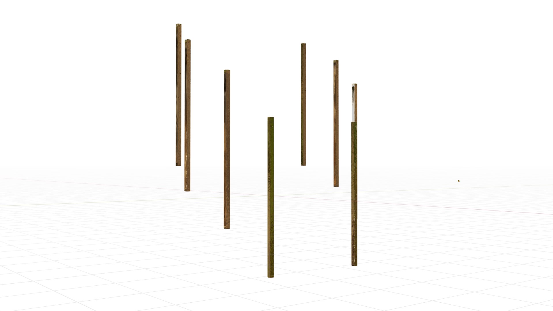 Golden Sticks For Environment Decoration 3D Model - TurboSquid 1817002