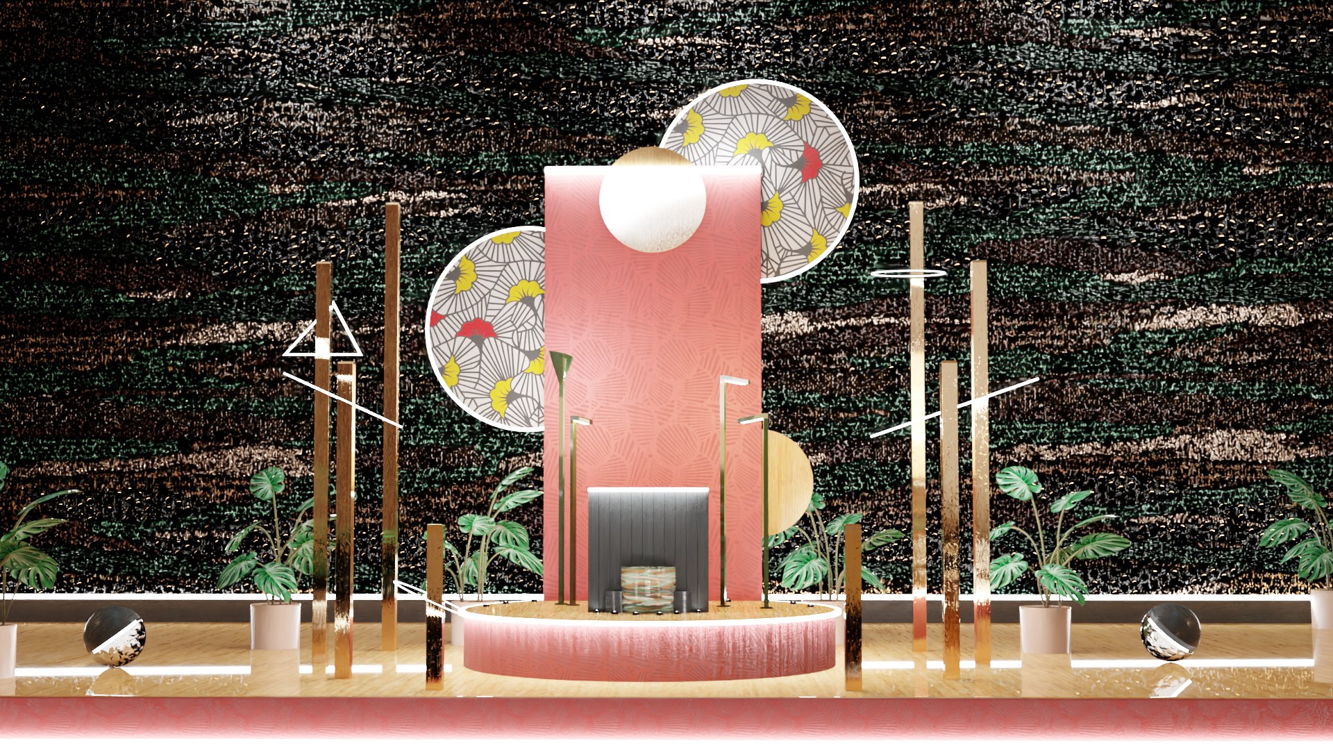 Golden Sticks For Environment Decoration 3D Model - TurboSquid 1817002